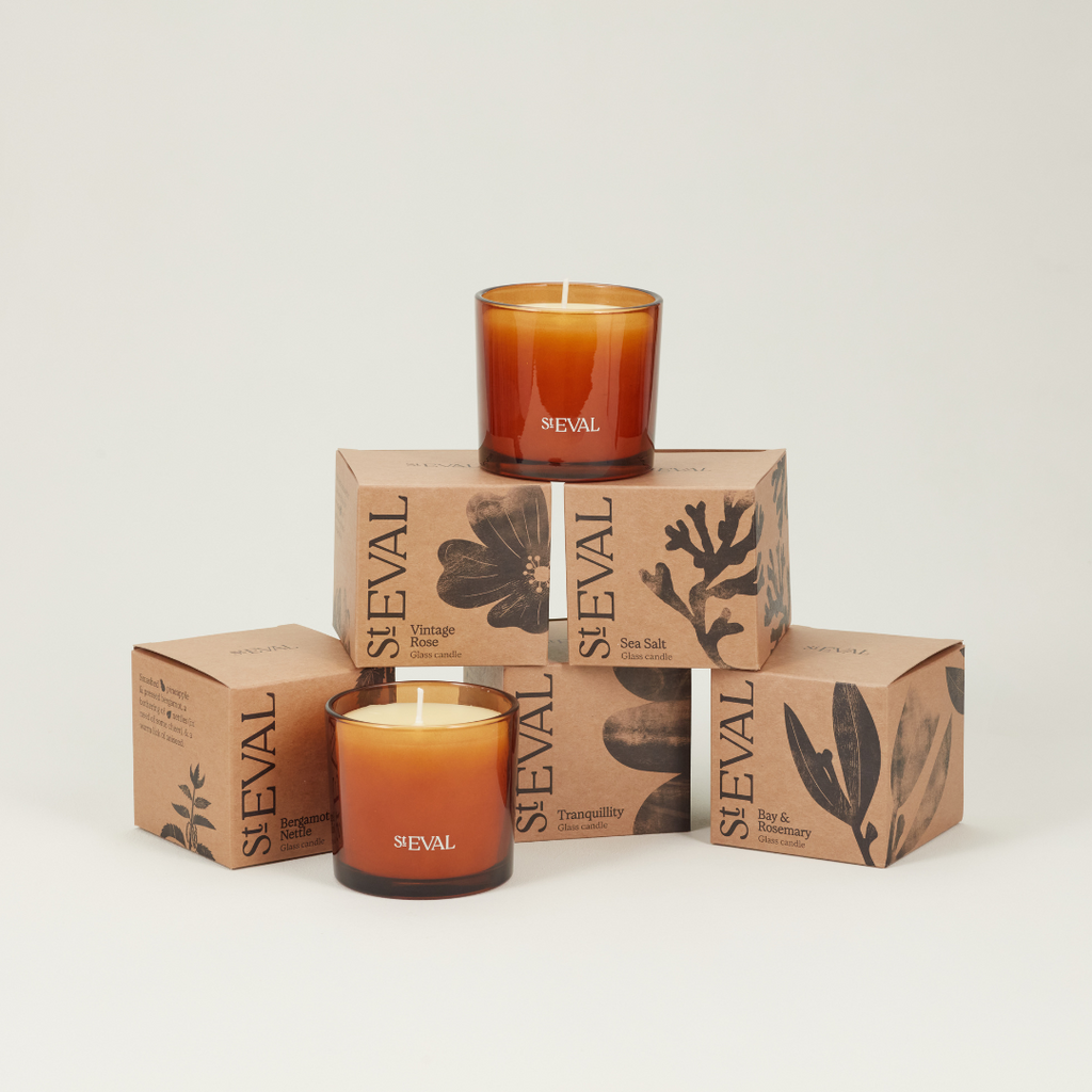 Sea Salt, Amber Glass Candle – ST. EVAL