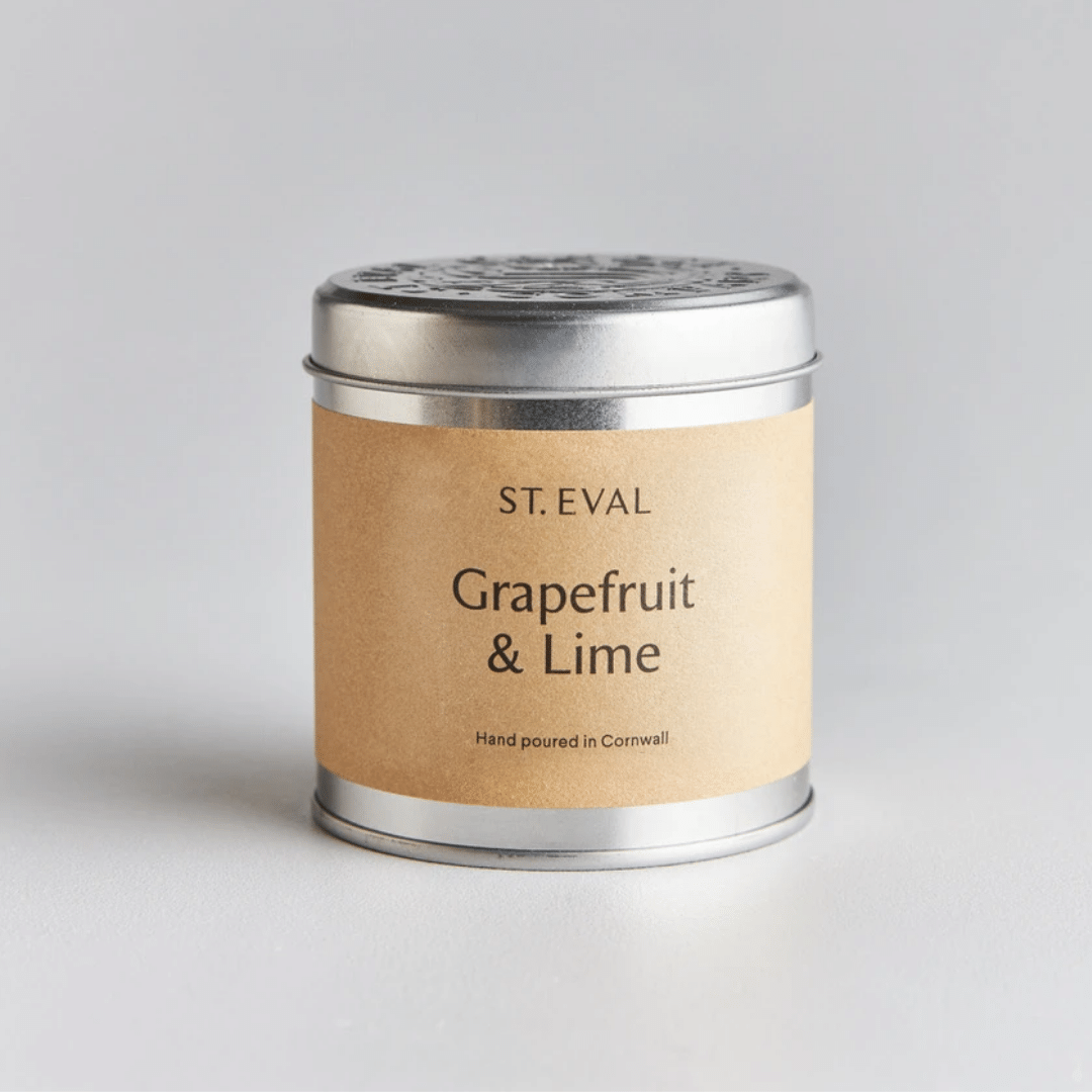 Grapefruit & Lime Scented Tin Candle – ST. EVAL