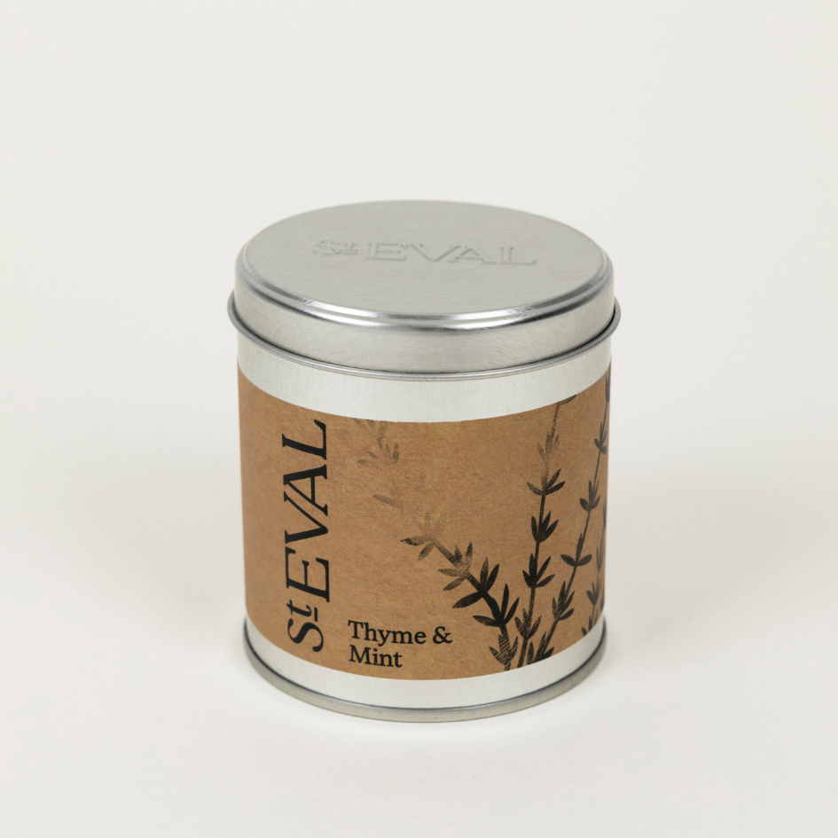Thyme & Mint, Scented Tin Candle – ST. EVAL
