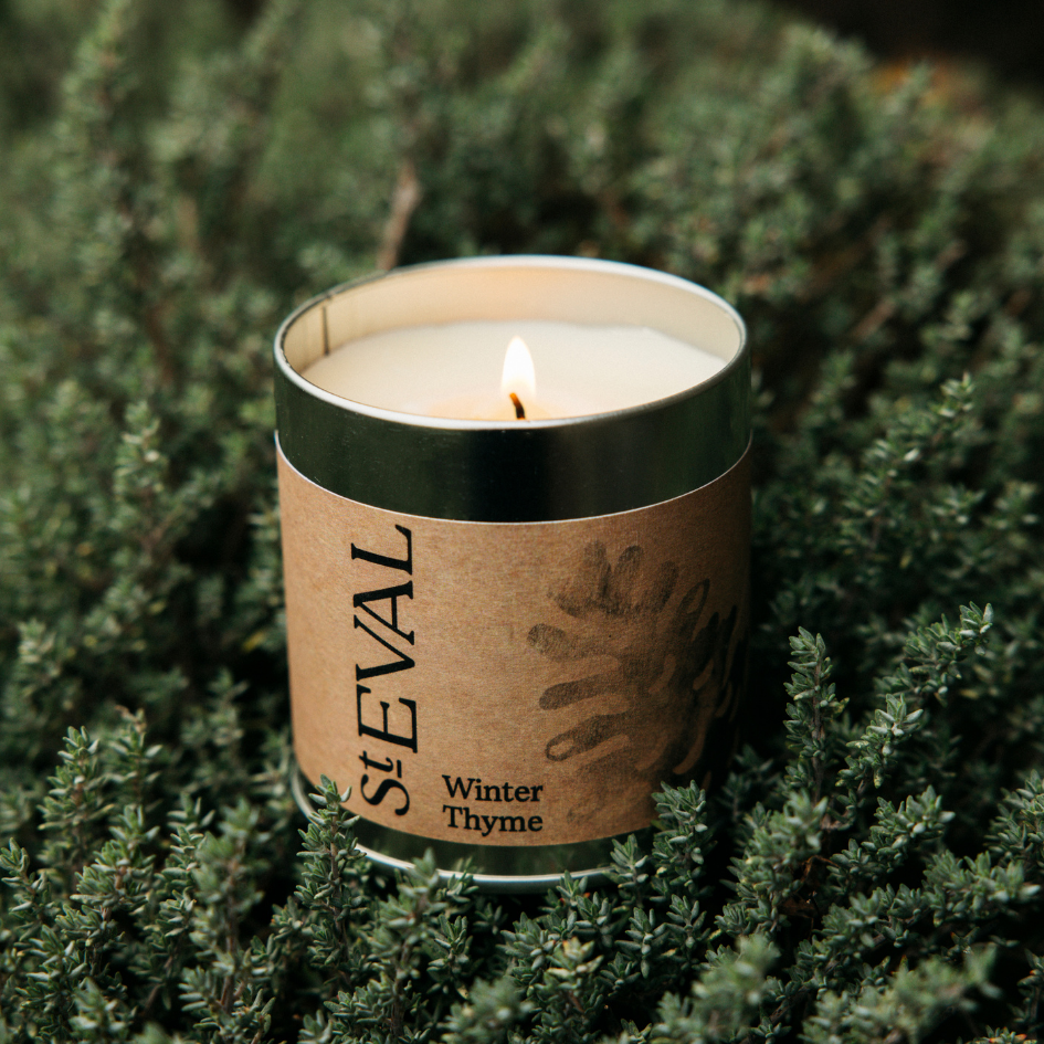 Winter Thyme, Scented Tin Candle – ST. EVAL