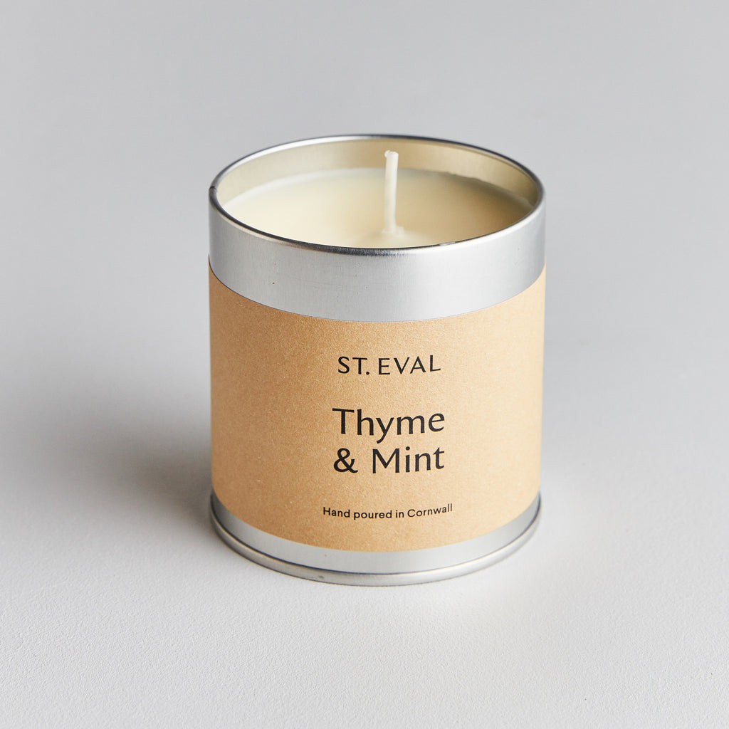 Thyme & Mint Scented Tin Candle – ST. EVAL